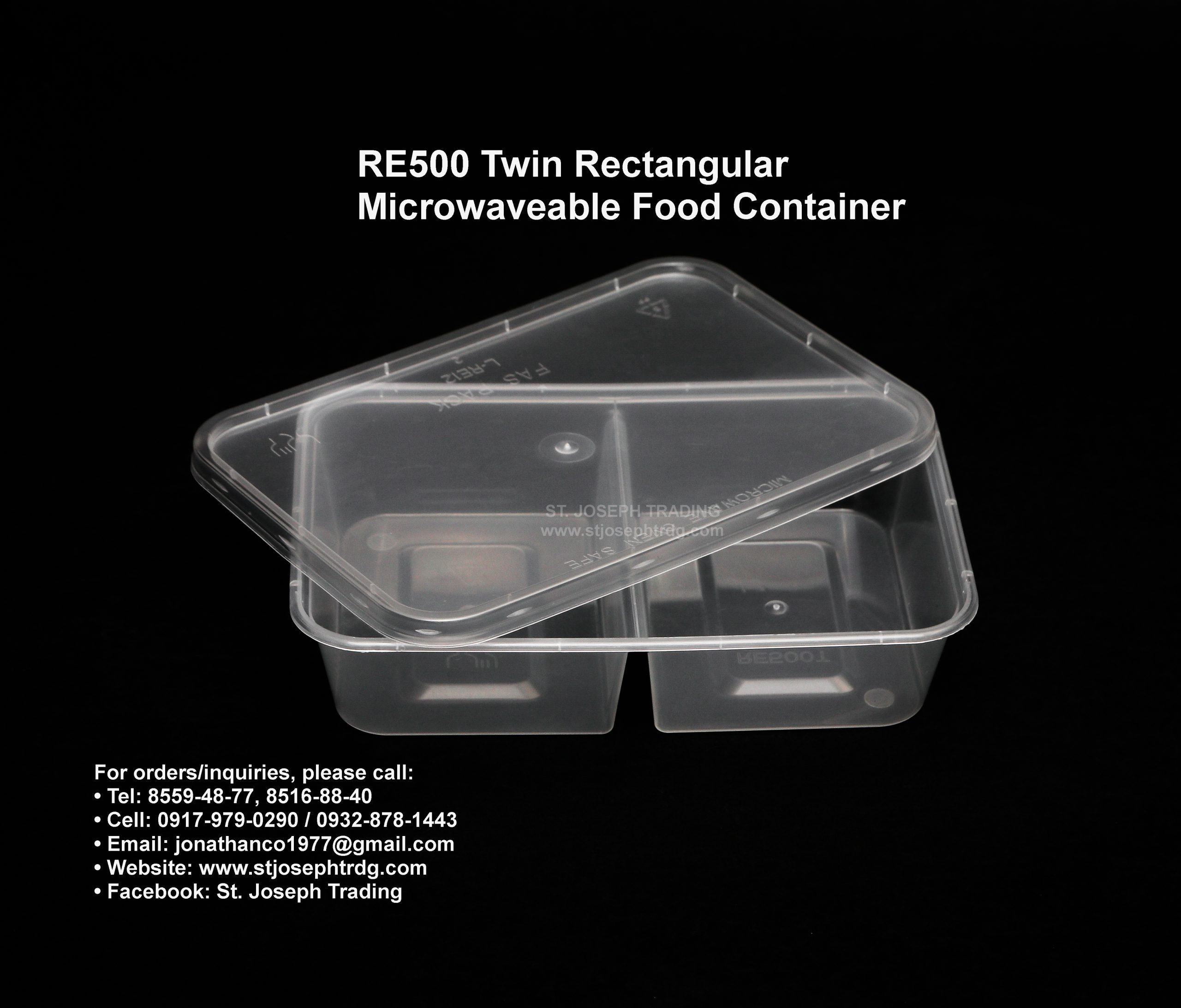 RE500 Twin MICROWAVABLE CONTAINER - St. Joseph Trading