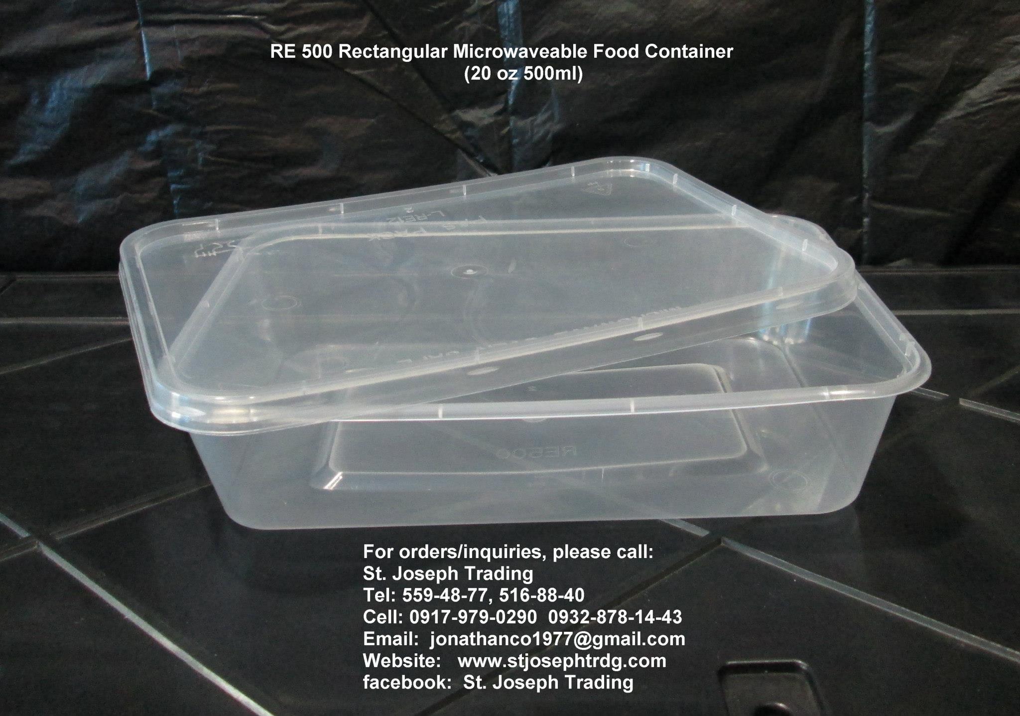 RE500 MICROWAVABLE CONTAINER - St. Joseph Trading