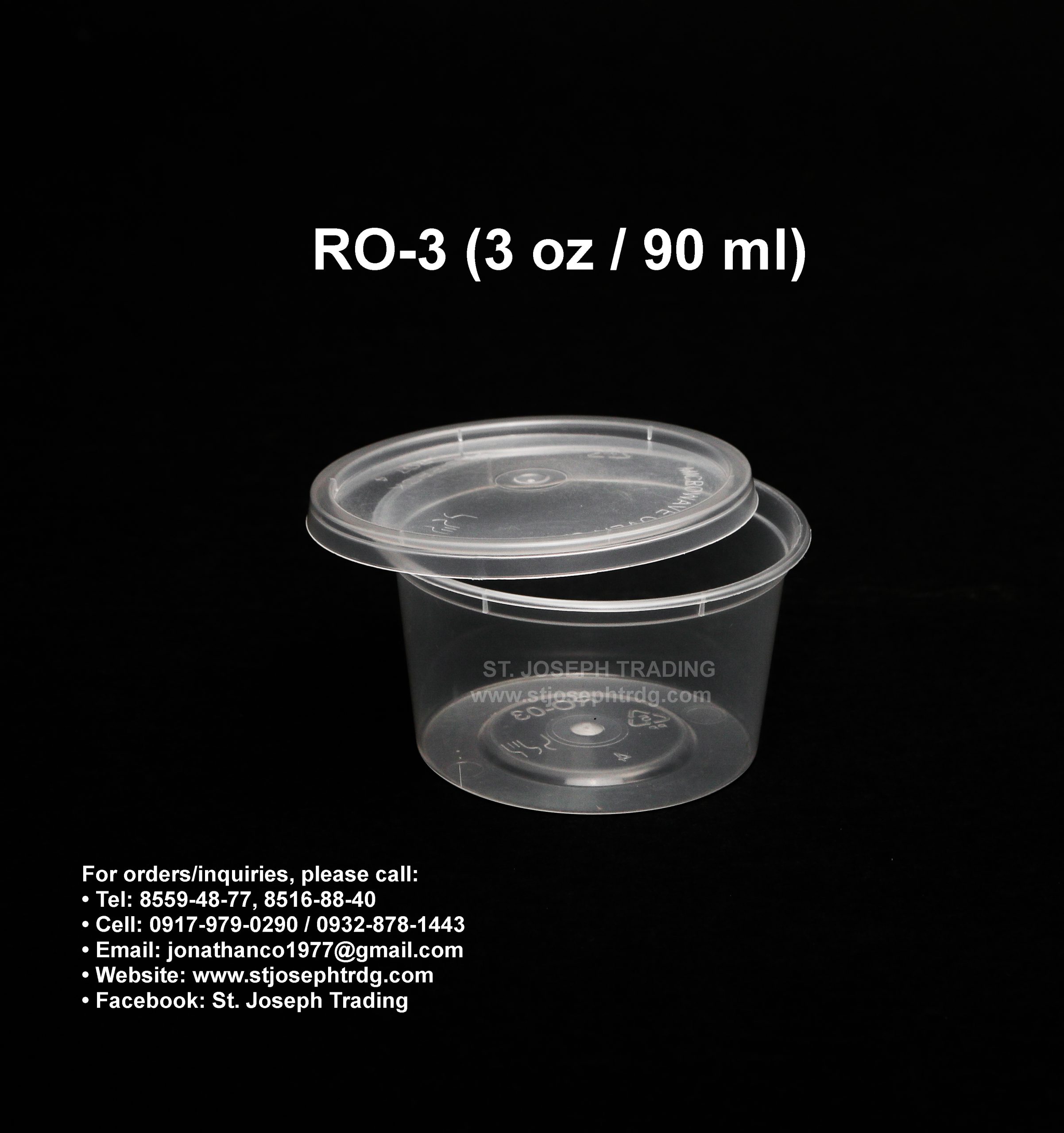 RO-3 MICROWAVABLE CONTAINER - St. Joseph Trading