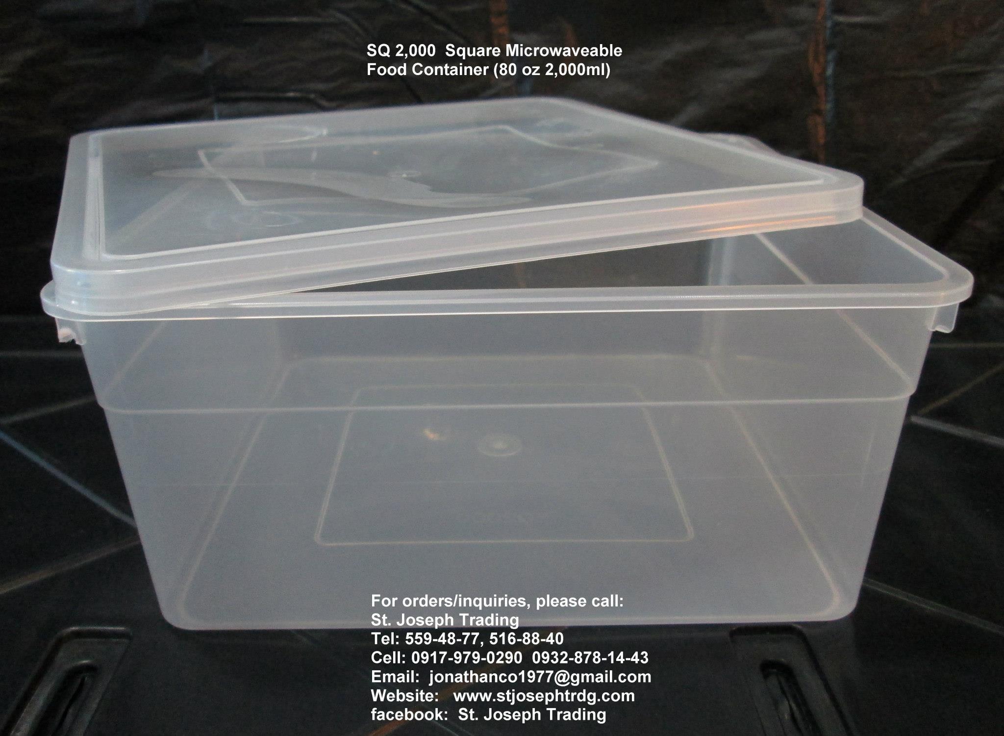 SQ2000 MICROWAVABLE CONTAINER - St. Joseph Trading