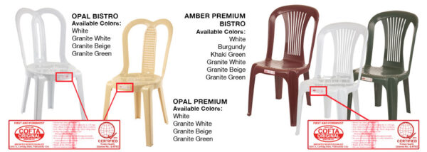 COFTA MONOBLOC BISTRO CHAIRS - St. Joseph Trading